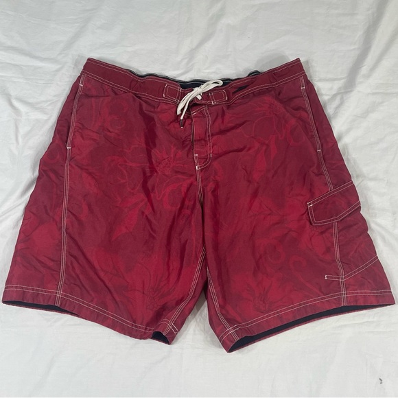 Speedo | Swim | Vtg Speedo Mens Red Floral Swin Shortssee Measurements ...